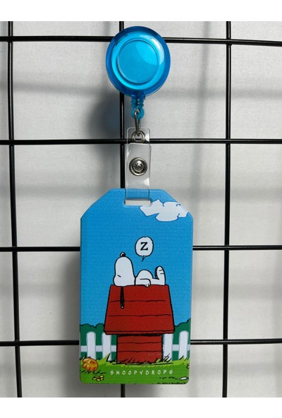 Hediyebum Snoopy Dog Mavi Yaka Kart Kılıfı