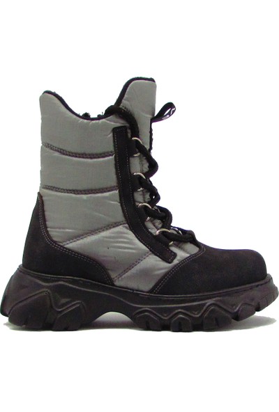 Mini Can Minican MNCN-300P Gri Çocuk Boğazlı Kar Botu