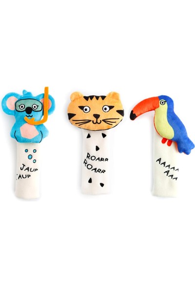 Milk&moo Çocuk Emniyet Kemeri Aksesuarı 3 Lü Set Jungle