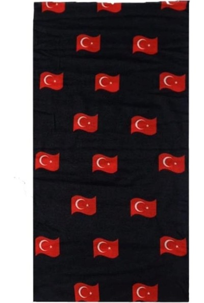 Poliva By Başaran Boyunluk/bandana Siyah Renk Türk Bayrağı Baskılı Poliva By Başaran Boyunluk/bandana Siyah Renk Türk Bayrağı Baskılı