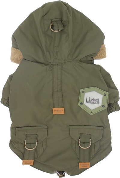 Pawstar Hill Harmas Kedi Köpek Mont Kedi Köpek Kıyafeti Haki Xl