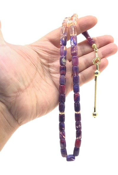 Şamil Tesbih Ateş Kehribar Tesbih 925 Ayar Gümüş Sülemaniye Püsküllü Tesbih