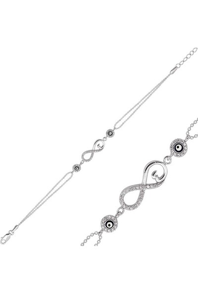 Ozcmax Gümüş Sonsuzluk Bayan Bileklik Ozcmax Gümüş Sonsuzluk Bayan Bileklik