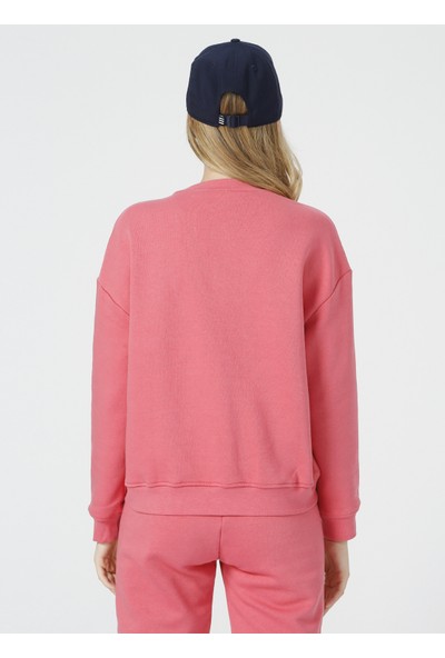 Aeropostale Bisiklet Yaka Pembe Baskılı Kadın Sweatshirt