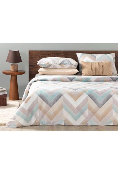 Triquetra Pamuk Tek Kişilik Nevresim Takımı 160X220 cm Gri