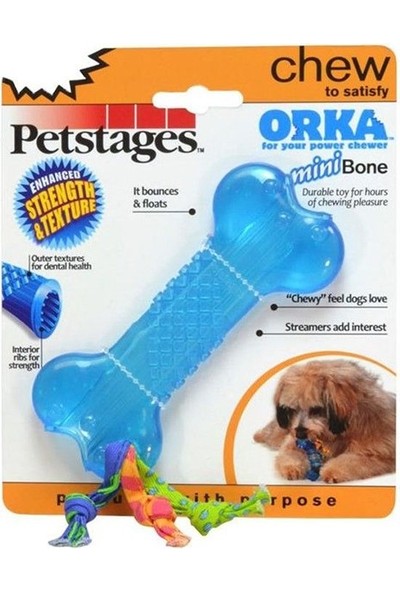 Petstages Mini Orka Bone Kaucuk Köpek Çiğneme Oyuncağı 10 cm Petstages Mini Orka Bone Kaucuk Köpek Çiğneme Oyuncağı 10 cm