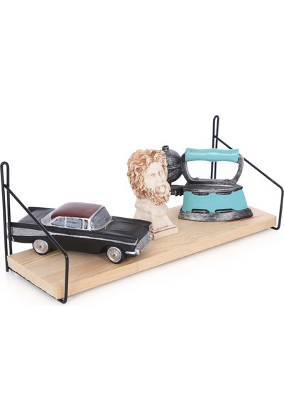 İndirim Hareketi Duvar Rafı Ahşap Paslanmaz Dekoratif Mutfak Banyo Kitaplık Siyah 55 cm İndirim Hareketi Duvar Rafı Ahşap Paslanmaz Dekoratif Mutfak Banyo Kitaplık Siyah 55 cm