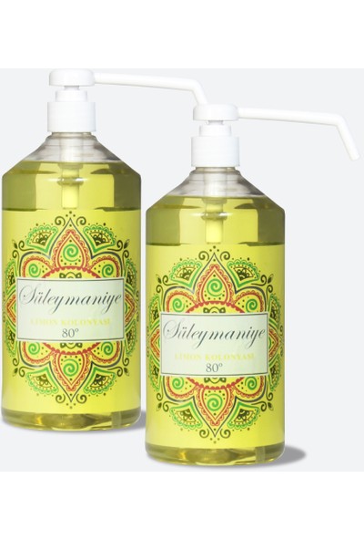 Süleymaniye Limon Kolonyası 80° Pompalı 2'li (2*1 Lt.)