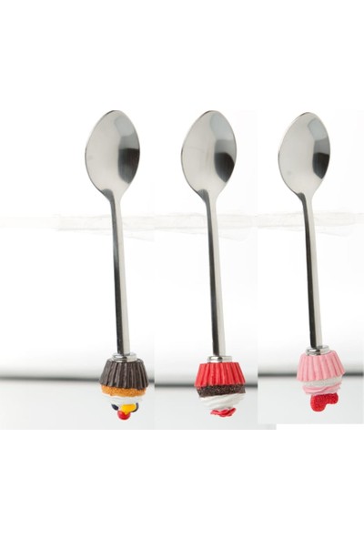 Biev 6'lı Çay Kaşığı Cupcake Serisi