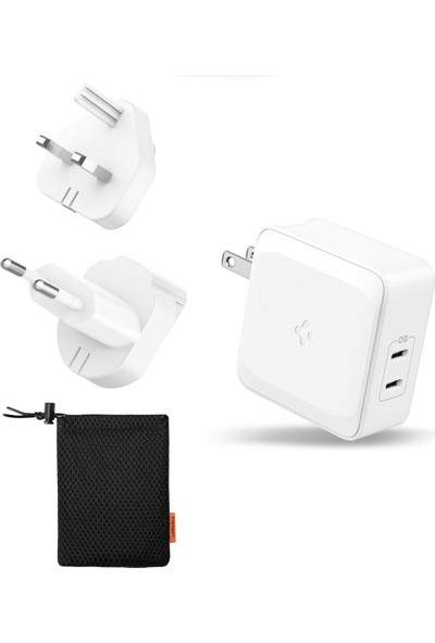 Spigen PowerArc ArcStation 45W Hızlı Şarj Cihazı USB-C (Tek Kullanımda 45W / Çift Kullanımda 20W + 20W) iPhone / Android / Macbook Travel Seyahat Şarj Adaptörü - ACH02613 Spigen PowerArc ArcStation 45W Hızlı Şarj Cihazı USB-C (Tek Kullanımda 45W / Çift Kullanımda 20W + 20W) iPhone / Android / Macbook Travel Seyahat Şarj Adaptörü - ACH02613
