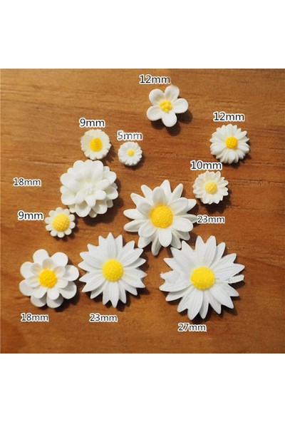 Morlalem Tek Kalıpta 11 Adet Farklı Minyatür Çiçek Silikon Kalıp K-454