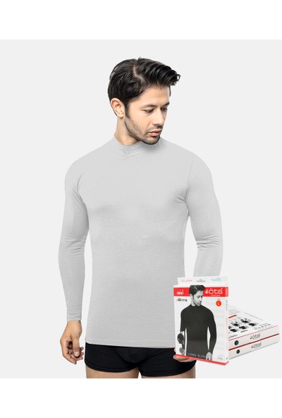 Öts Erkek Balıkçı Yaka T-Shirt Uzun Kollu Beyaz Premium Paket Öts Erkek Balıkçı Yaka T-Shirt Uzun Kollu Beyaz Premium Paket