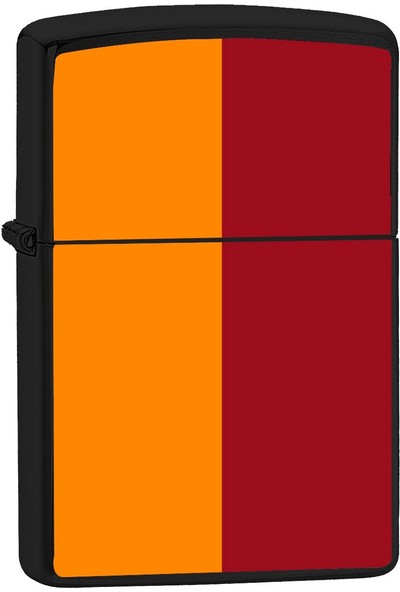 Noon Collection Sarı-Kırmızı Figürlü Siyah Çakmak