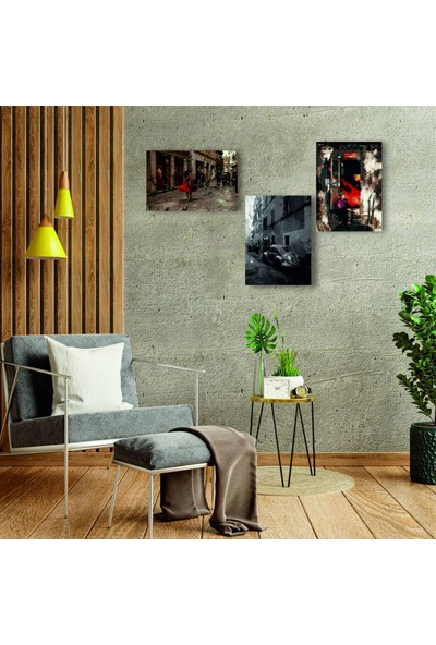 GK Evim Yağlı Boya Görünümünde Dekoratif Duvar Tablosu