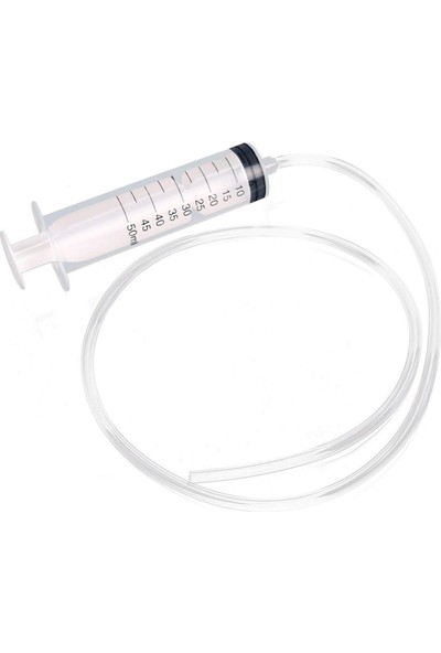 Okul Store Plastik Şırınga Hortumlu Büyük 50ML - Sıvı Emme Enjektörü