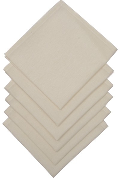 Paris In Paris 6 Adet Krem Rengi Kumaş Servis Peçetesi Duck Keten Kumaş (Dertsiz Kumaş)