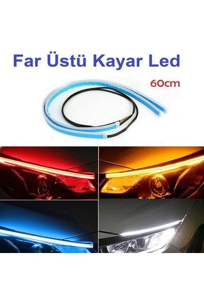EKT Far Üstü LED Turuncu Beyaz Çift Renk Kayar LED