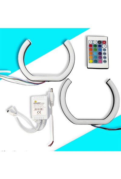 EKT U Tipi 2 Adet Uzaktan Kumandalı Rgb Angel 16 Renk 120mm EKT U Tipi 2 Adet Uzaktan Kumandalı Rgb Angel 16 Renk 120mm