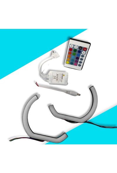 EKT L Tipi 2 Adet Uzaktan Kumandalı Rgb Angel 16 Renk 120MM EKT L Tipi 2 Adet Uzaktan Kumandalı Rgb Angel 16 Renk 120MM