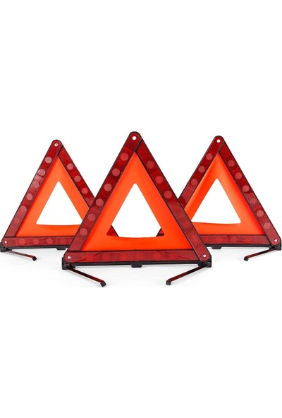 ÖKTEMTKN Öko 3'lü Üçgen Reflektör Ayaklı - E4 Ece R27 Onaylı - Kutulu