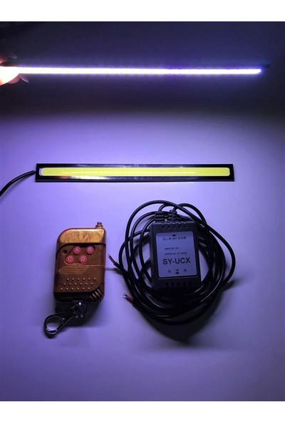 EKT Uzaktan Kumandalı Çakarlı Gündüz Ledi-Gündüz Farı-Sis Farı 17CM 2 Adet Cob LED EKT Uzaktan Kumandalı Çakarlı Gündüz Ledi-Gündüz Farı-Sis Farı 17CM 2 Adet Cob LED
