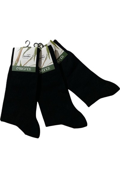 E-Brands 3'lü Siyah Dikişsiz Bambu Erkek Çorap ZT0106 E-Brands 3'lü Siyah Dikişsiz Bambu Erkek Çorap ZT0106