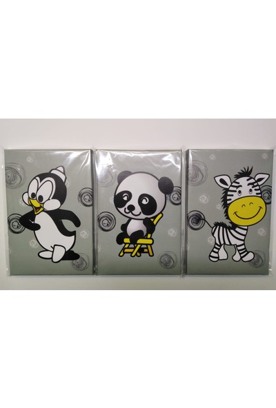 Emmi Mazon Kanvas Tablo 3lü Set 30 x 20 cm Sevimli Hayvanlar Emmi Mazon Kanvas Tablo 3lü Set 30 x 20 cm Sevimli Hayvanlar