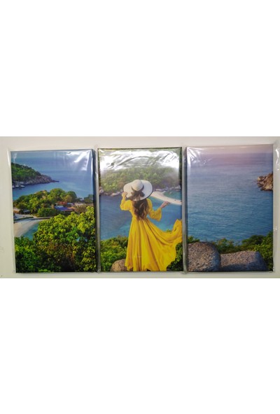 Mels Store Kanvas Tablo 3lü Set 30 x 20 cm Manzara