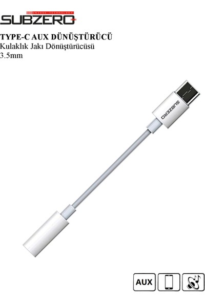 Subzero Kulaklık Aux 3.5mm Dönüştürücü Çevirici Subzero AD20