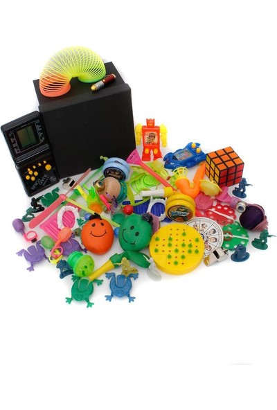 Nostaljik Lezzetler Babalar Günü Nostaljik Özel Oyuncak Kutusu Siyah Tetrisli