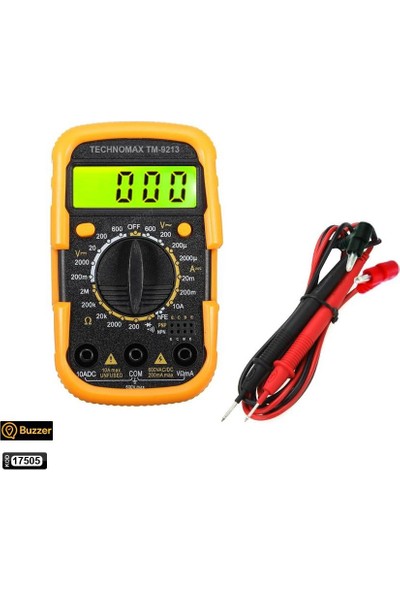 Aiwa Teknomax Avometre Buzzerli Dijital Elektrik Ölçüm Aleti Multimetre Cihazı Aiwa Teknomax Avometre Buzzerli Dijital Elektrik Ölçüm Aleti Multimetre Cihazı