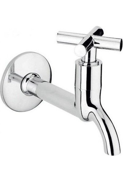 Aiwa Artı Aç Kapa 4 Kollu Krom Çevirveli Musluk Duvardan Tek Girişli