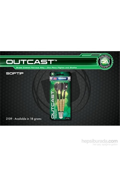 Winmau Outcast Brass Coated Ferrous Alloy Plastik Uçlu Dart-18 Gram Winmau Outcast Brass Coated Ferrous Alloy Plastik Uçlu Dart-18 Gram