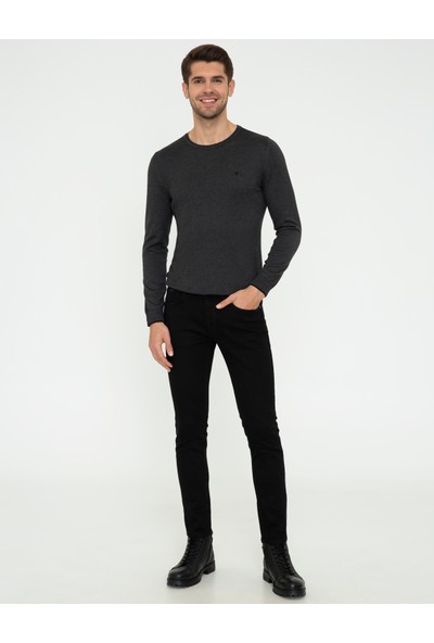Pierre Cardin Siyah Slim Fit Denim Pantolon 50248618-VR046
