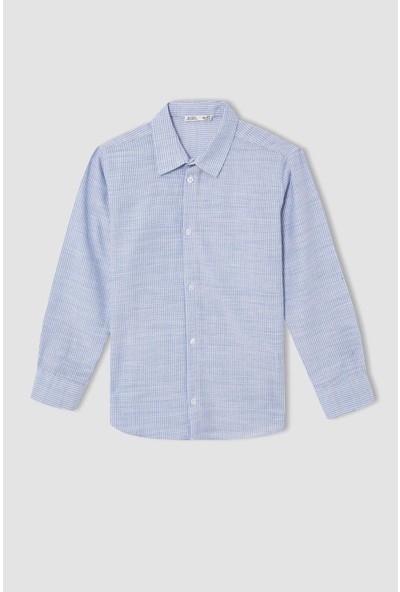DeFacto Erkek Çocuk Regular Fit Uzun Kollu Pamuklu Gömlek U9249A621WN