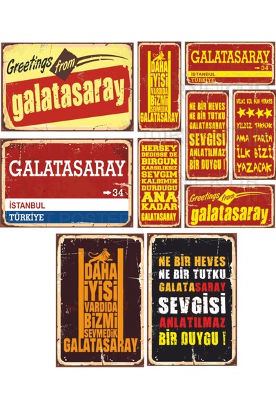 Hayat Poster Galatasaray Retro Ahşap Poster Seti 10 Poster Bir Arada Hayat Poster Galatasaray Retro Ahşap Poster Seti 10 Poster Bir Arada