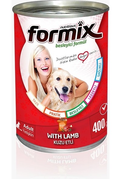 Formix Lamb Kuzu Etli Köpek Konservesi 400 Gr Formix Lamb Kuzu Etli Köpek Konservesi 400 Gr