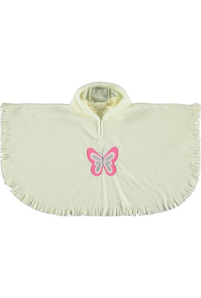 Civil Girls Kız Çocuk Kapüşonlu Pelerin 6-9 Yaş Ekru