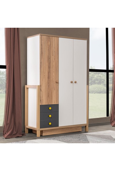 Setay Gardırop New Line Genç Odası New Line 3 Kapaklı Çekmeceli Dolap