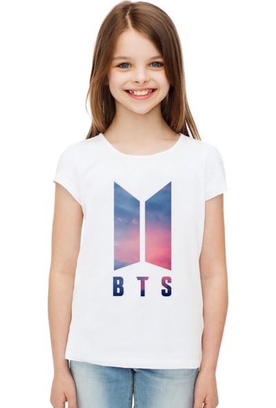 Hollyti K Pop Bts Baskılı Kız Çocuk T-Shirt Tişört