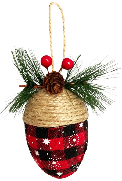 Lyn Home & Decor Yılbaşı Ağacı Süsü Kozalak 3'lü Set 7 cm Leopar