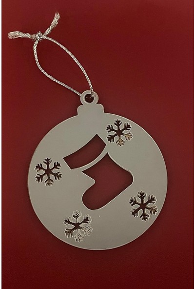 Lyn Home & Decor Yılbaşı Ağacı Süsü Çorap Pleksi 3'lü Set 7.5 cm