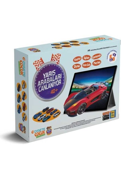 Digete Çocuk Yarış Arabaları Canlanıyor (Canlanan Kitap + Ahşap Canlanan Yapboz- Kırmızı Ejder) Digete Çocuk Yarış Arabaları Canlanıyor (Canlanan Kitap + Ahşap Canlanan Yapboz- Kırmızı Ejder)