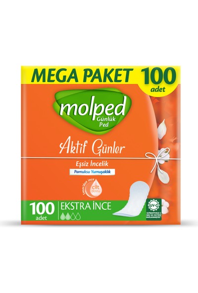 MOLPED AKTİF GÜNLER GÜNLÜK PEDİ SWLİ 100 ADET