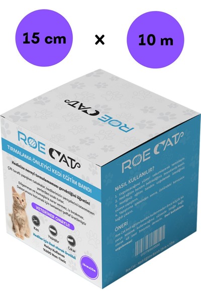 Roe Cat Kedi Eğitim Bandı - Mobilyalar Için Tırmalamaya Karşı Önleyici Non-Toxic 15 cm x 10 M Roe Cat Kedi Eğitim Bandı - Mobilyalar Için Tırmalamaya Karşı Önleyici Non-Toxic 15 cm x 10 M