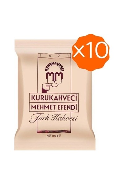Kuru Kahveci Mehmet Efendi Türk Kahvesi 100 gr 10'lu