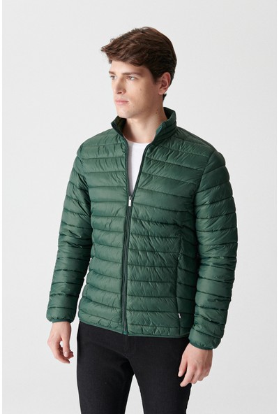 Avva Erkek Yeşil Dik Yaka Kapitone Mont E006001 Avva Erkek Yeşil Dik Yaka Kapitone Mont E006001