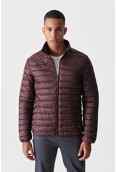 Avva Erkek Bordo Dik Yaka Kapitone Mont E006001 Avva Erkek Bordo Dik Yaka Kapitone Mont E006001