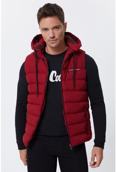 Lee Cooper Kapüşonlu Cepli Şişme Outdoor Caspian Yelek Erkek Yelek 221 Lcm 235004 4501