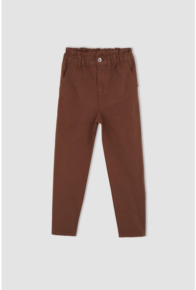 DeFacto Kız Çocuk Slouchy Fit Gabardin Pantolon W7162A621WN